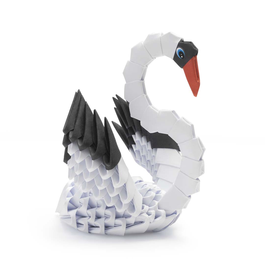 ORIGAMI 3D - Swan Crafting Set for Kids