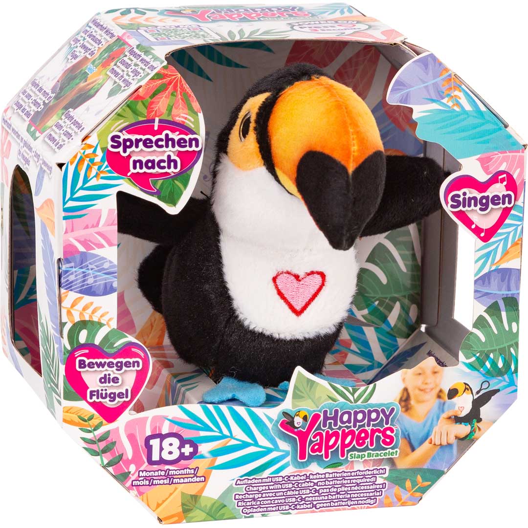 Interactive Happy Yappers Toucan Plush Bird 506125 Interactive Happy Yappers Toucan Plush Bird 506125